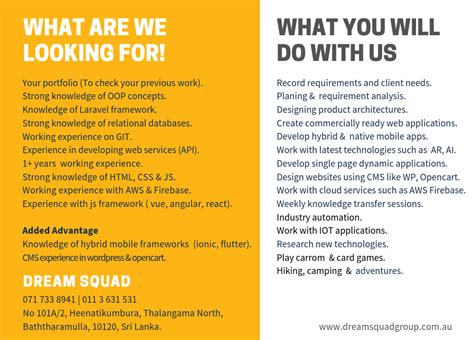 full stack software engineer php dream squad we develop