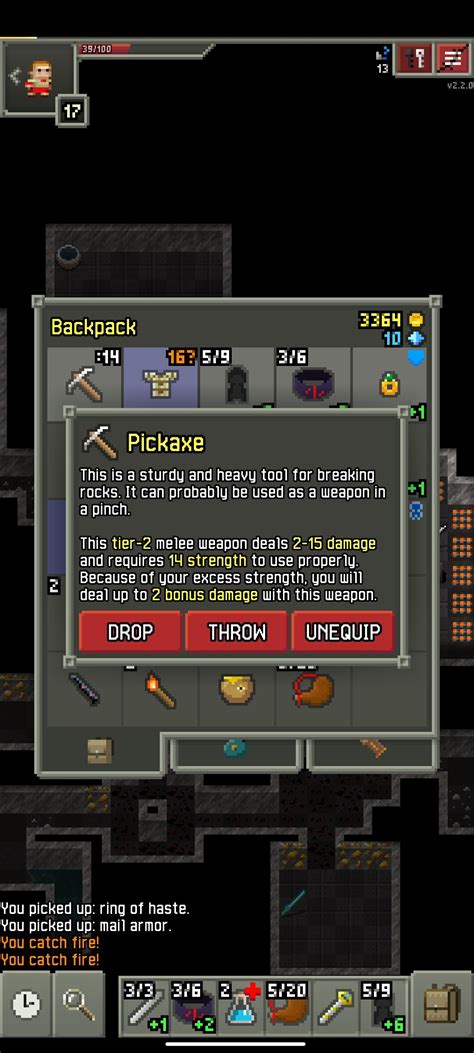 why is the mine option not showing r pixeldungeon