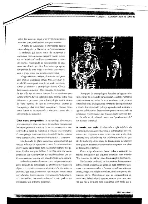 Antropologia Do Consumo Antropologia I