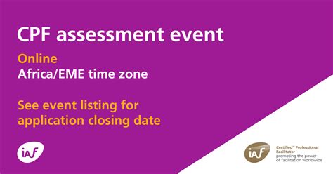 Online Cpf Assessment Event Iaf World