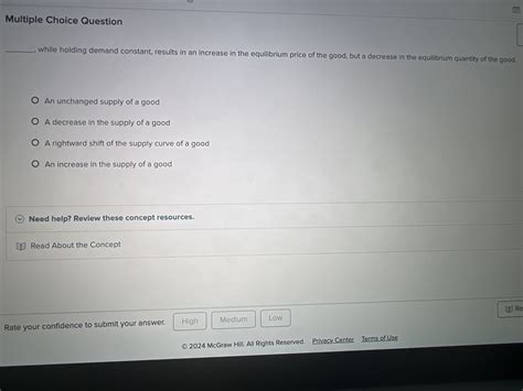 Solved Multiple Choice Questionwhile Holding Demand