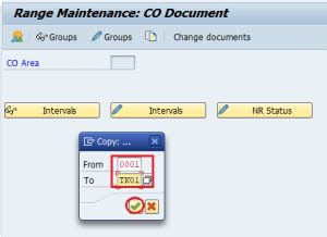 Maintain Number Ranges For Controlling Documents In SAP