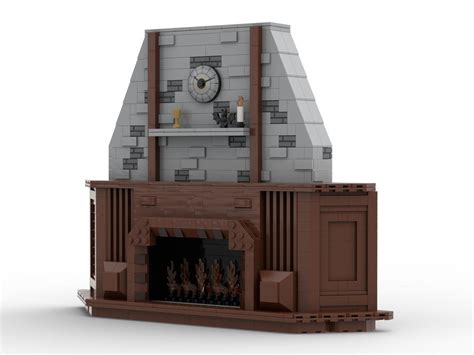 Lego Moc Large Fireplace By Lordclimentos Rebrickable Build With Lego