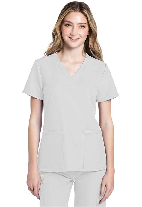 Polera Clínica Mujer Cherokee Workwear Originals Ultra Ck953a Blanco