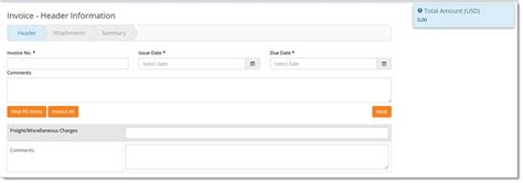 Invoice Header Information
