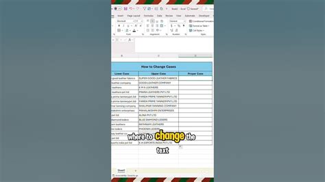 Excel Tips Sentence Case Hacks 📈💻excellifehacks Exceltips
