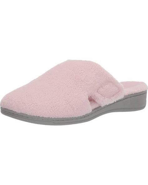 Vionic Women S Gemma Mule Hook And Loop Slippers Pink