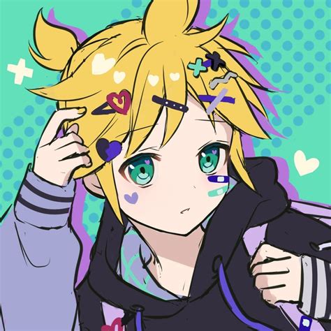 Kagamine Len And Ji Len Vocaloid And More Drawn By Raika