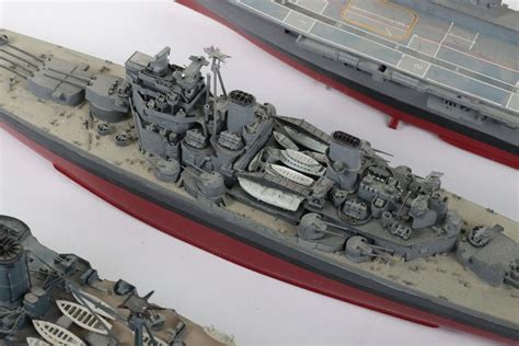 Seven Kit Built 1 350 Scale Model Battleships