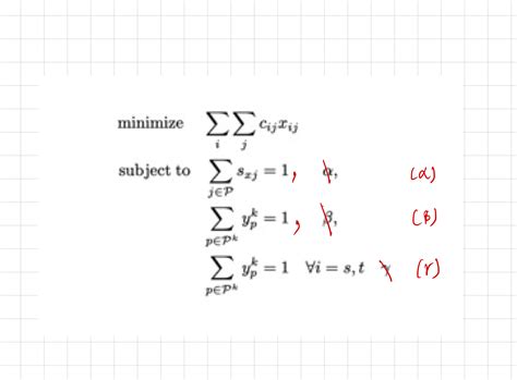 math mode how to add dual variables to the optimization problem