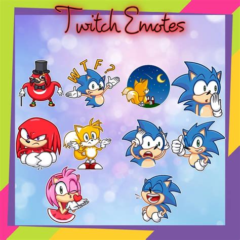 Sonic The Hedgehog Emotes Twitch Emotes Cute Emotes Discord Emotes