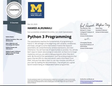 Im Excited To Announce That I Have Successfully Completed The Python 3