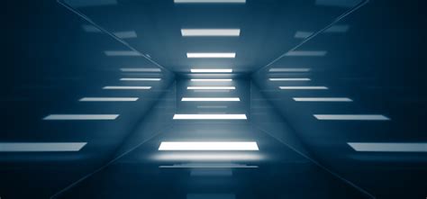 공상 과학 현대 다크 빈 무리 아이스 블루 빛나는 조명과 빈 공간 3d 렌더링 깨끗 한 반사 방 0명에 대한 스톡 사진 및 기타