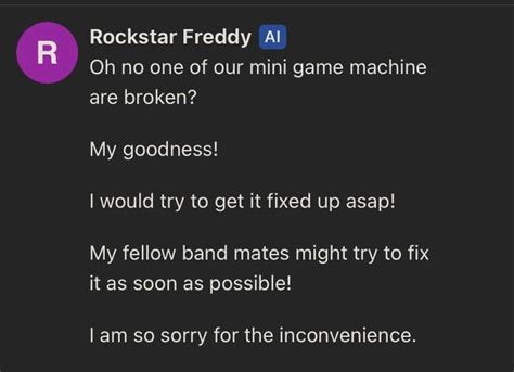 Was Talking To A Rockstar Freddy Ai And He Answers Itp R Dawko