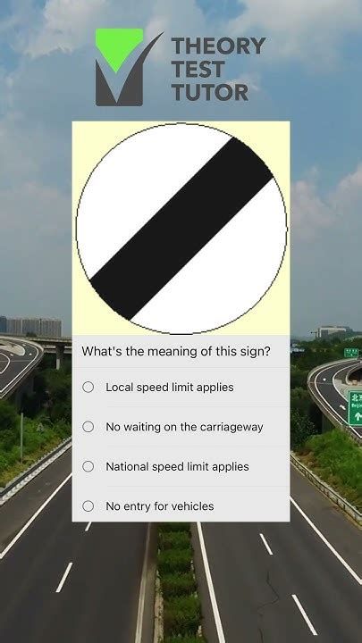 Theory Test Driving Road Sign Youtube