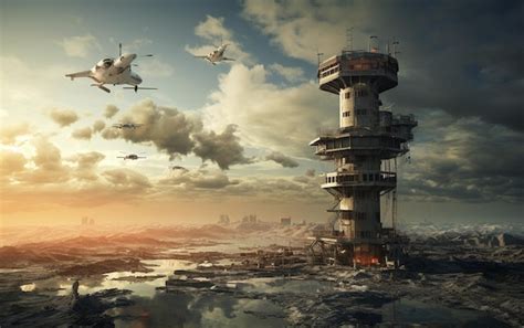 Premium AI Image The Command Center For Guiding Flights Generative AI