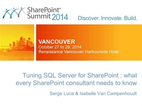 Tuning Sql Server For Sharepoint 2013 What Every Sharepoint Consultant Needs To Know