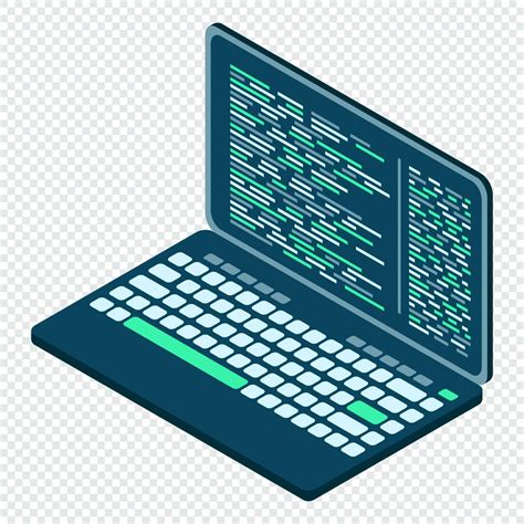 Isometric Laptop 3d Isometric Laptop Computer Abstract Programming