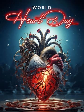 Premium Psd World Heart Day Social Media Poster Design With Heart
