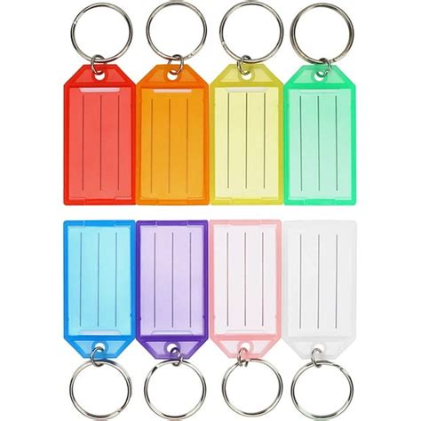 16 Pack Plastic Key Tags Key Labels With Ring And Label Window 8