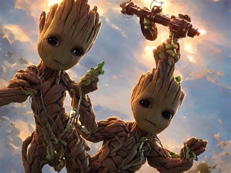 Baby Groot From Guardians Of The Galaxy Cinematic Stable Diffusion