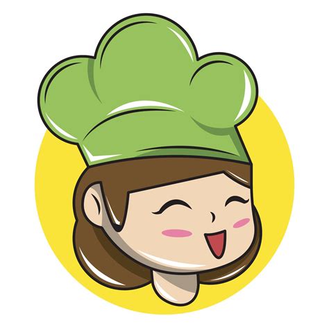 Female Chef Logo With Happy Face 14418651 Vector Art At Vecteezy