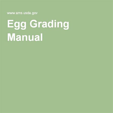 Egg Grading Manual Agricultural Marketing Service Marketing