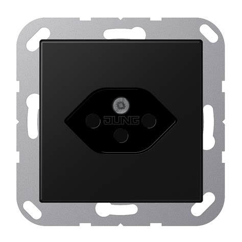 1 Gang Socket Swiss System Type 13 Thermoplastic Lacquered Matt