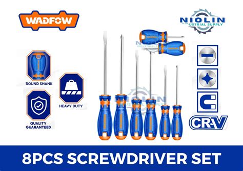 Wadfow 8pcs Screw Driver Set Niolin Industrial Supply