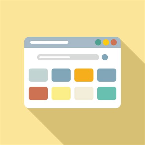 Browser Interface Icon Flat Vector Computer Window 14866170 Vector Art