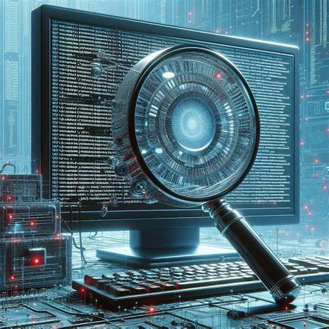 Premium Photo A Computer Screen With A Magnifying Glass And A