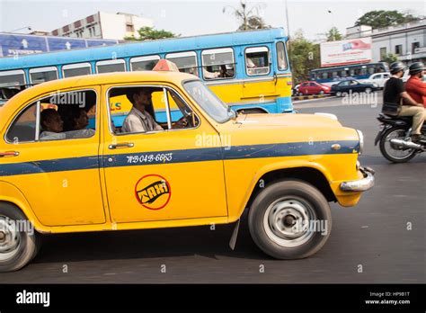 Yellowtaxiambassadorcarkolkatacalcuttawestbengalwest Bengal