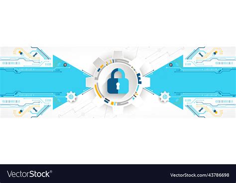 Protection Background Technology Security Encode Vector Image