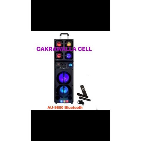 Jual Speaker Portable Jdl Au 9800 Bluetooth 2 Mic Pegang Shopee Indonesia