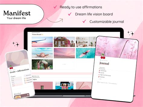 That Girl Notion Template Dashboard All In One Notion Etsy