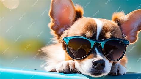 Premium Ai Image A Cute Chihuahua Wearing Sunglasses Generate Ai