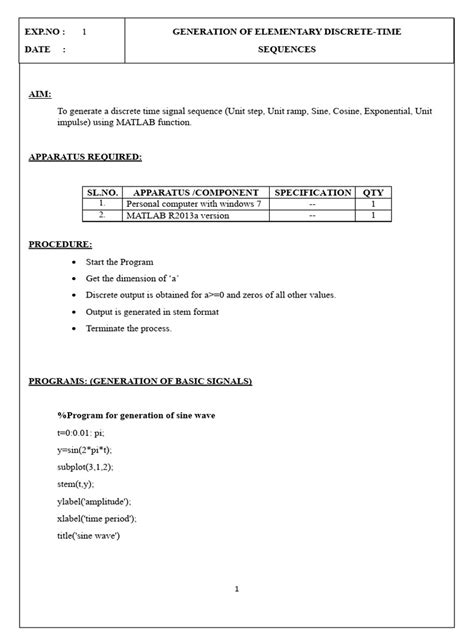 Ec3492 Digital Signal Laboratory Manual Download Free Pdf Digital