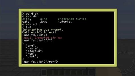 Tutorial Computercraft Mod 30 Api Fs Sistema De Arquivos Parte 1