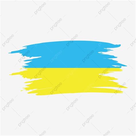 Стилизованные дизайны такие как окрашенные кисти Украина Флаг Png