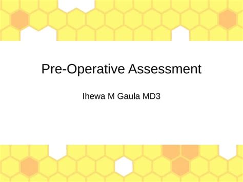 Pre Operative Assessment Pdf