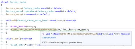 C6011 Code Analysis Warnings In Baseh · Issue 616 · Microsoft