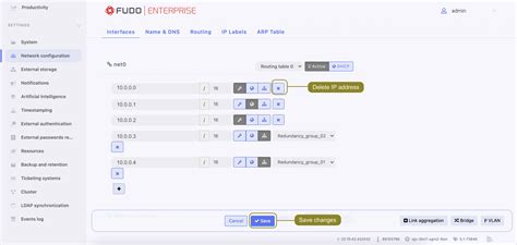network interfaces configuration — fudo enterprise 5 5 system documentation