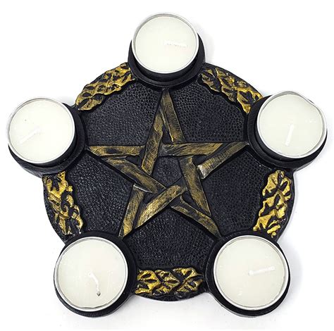 Pentagram Candle Holder Altar Plate 7