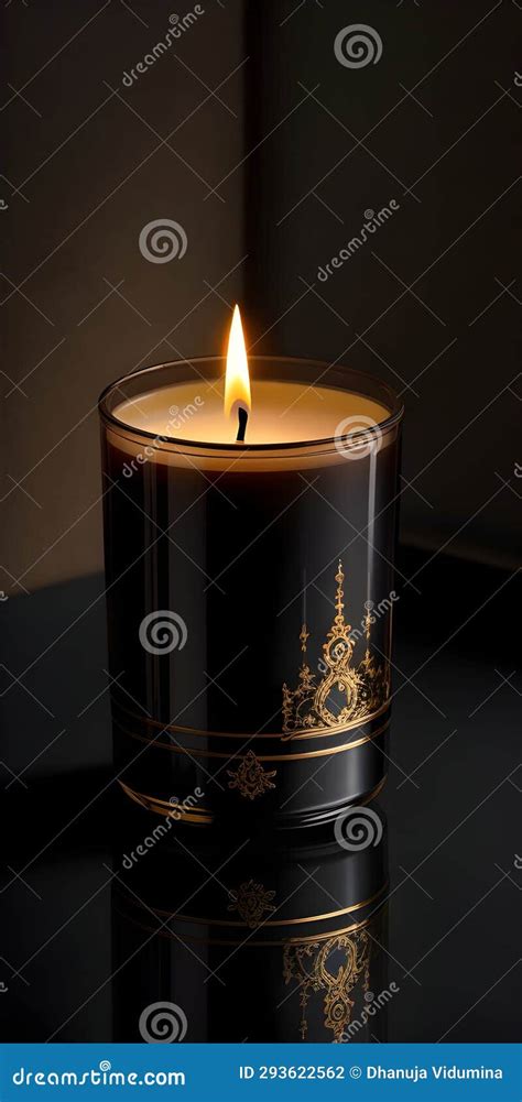 Luxury With Scented Glowing Candle Stock Illustration Illustration Of
