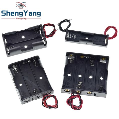 Shengyang Aa 크기 5 배터리 보관 상자 케이스 홀더 리드 1 개 1 2 3 4 슬롯 컨테이너 가방 Diy 표준 배터리 충전반도체 집적회로 Aliexpress