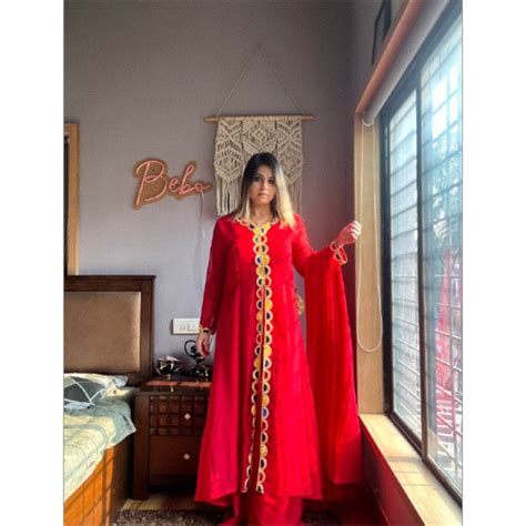 Red Pure Hand Work Suit At Best Price In Surat Yadu Nandan Fashion