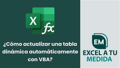 Cómo actualizar una tabla dinámica automáticamente con VBA Excel a