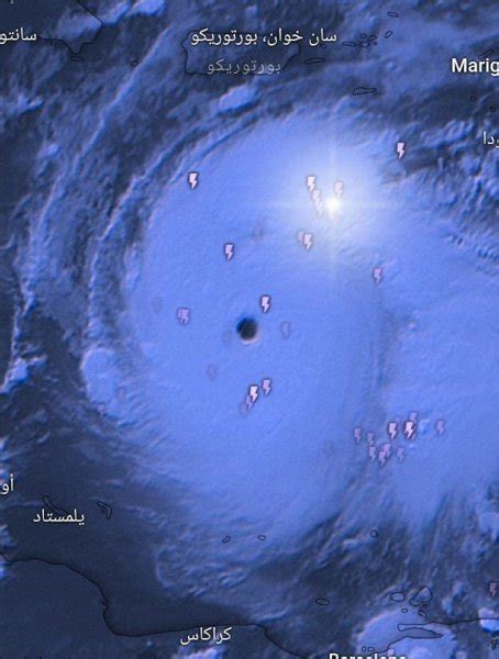 آخر التحديثات مساحة عين الإعصار بيريل ضخمة للغاية وهي أكبر من مساحة 4