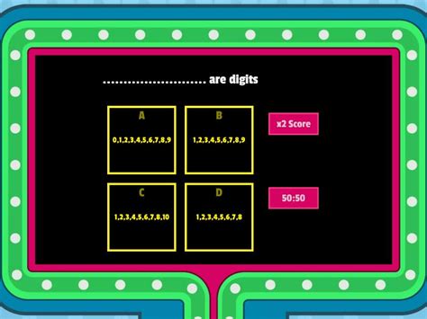 CPM Unit Gameshow Quiz