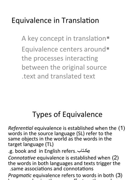 Pragmatic Equivalence Pdf Translations Word